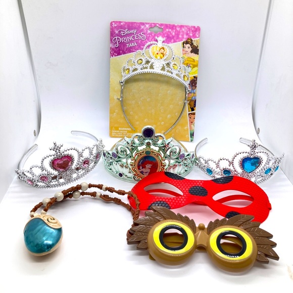 Costumes | Pretend Play Lot Tiaras Crowns Masks Princess Dress Up ...